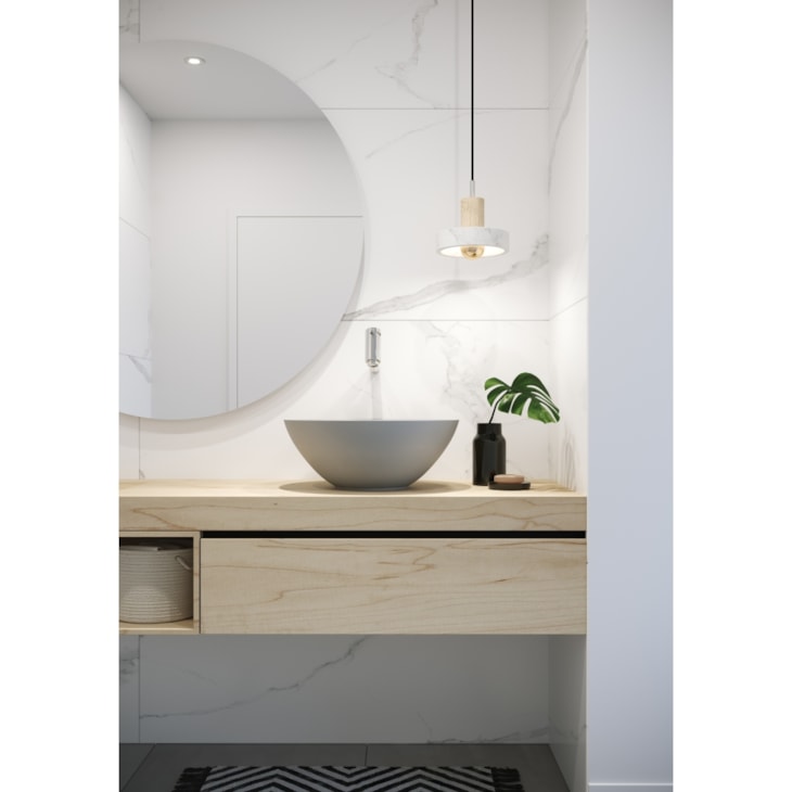 Cuba De Apoio Redonda Sem Mesa Design D1 35cm Stone Celite | ABC da ...