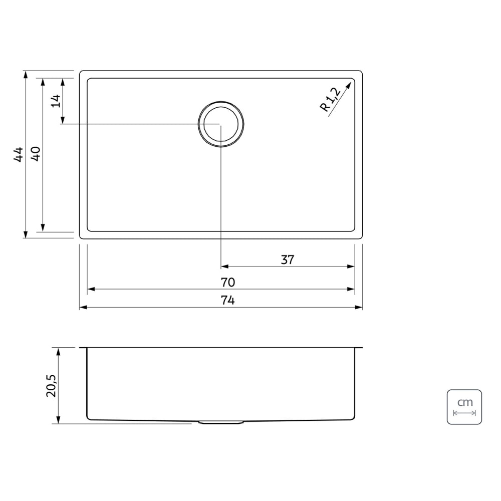 Cuba Design Collection Quadrum em Aço Inox com Revestimento PVD Gold ...