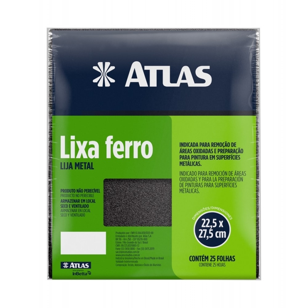Lixa Ferro Atlas Grão 80 - ABC da Construção