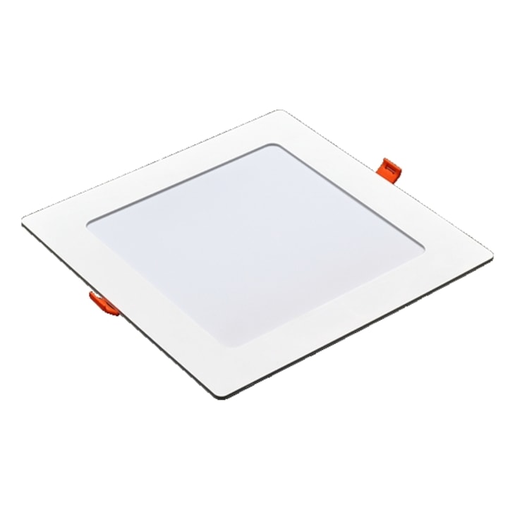 Painel Pop LED Plafon De Embutir Em Poliestireno Super Leve 18W Quadrado 22cm Luz Branca 6500K ...