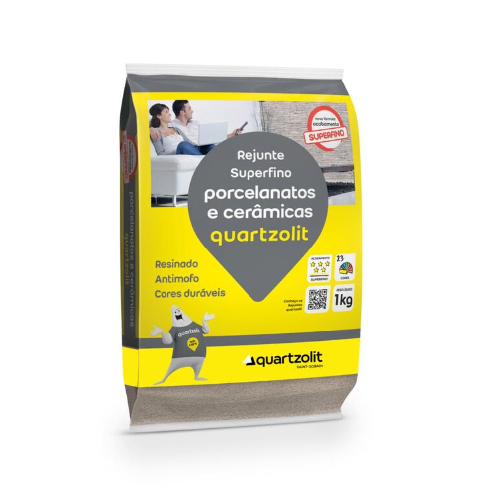 Rejunte Porcelanatos E Cerâmicas Superfino 1kg Palha Quartzolit - ABC ...