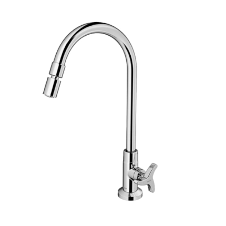 Torneira De Mesa Para Cozinha Bica Alta Nova Trio Cromado Docol Abc